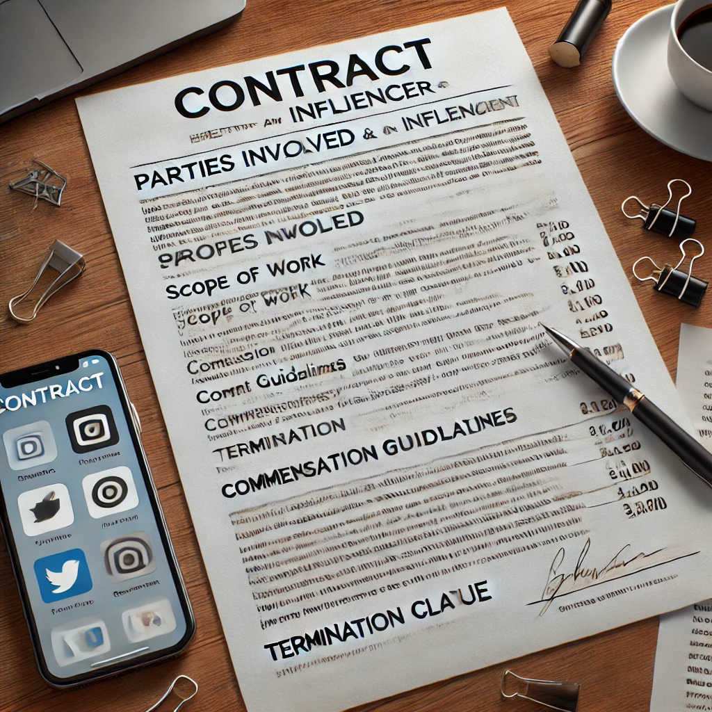 Modèle de contrat Marque / Influenceur à télécharger - Influence4You